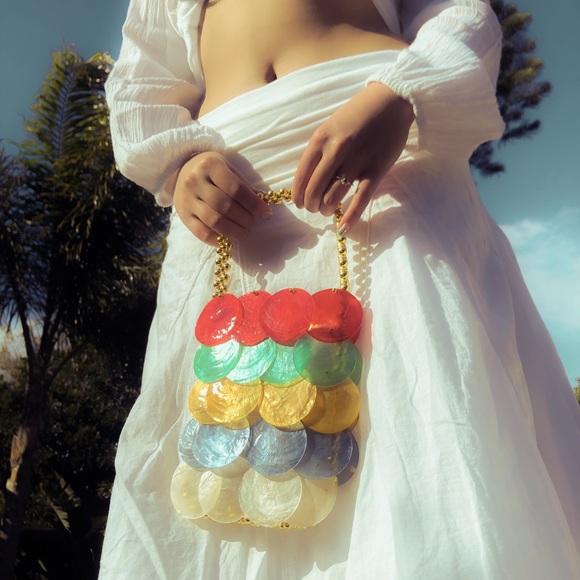 Vanina | Bags | Vanina Beirut Noisette Beaded Shell Tote Bag | Poshmark